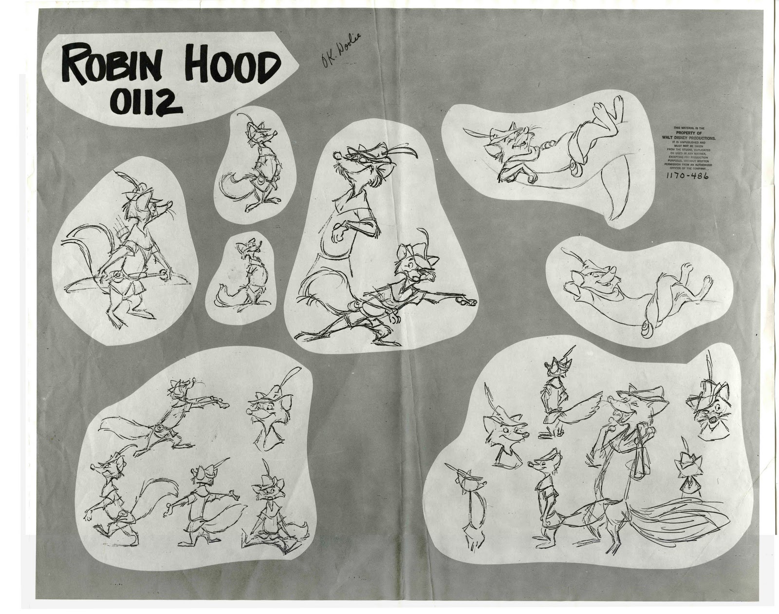 Action Analysis: Disney Robin Hood Drawings
