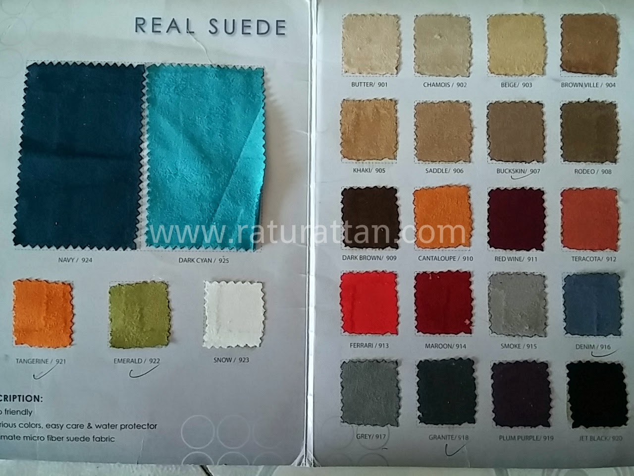 Contoh Kain Suede - Ratu Rattan - Jual Rotan Sintetis, Pengrajin Rotan ...