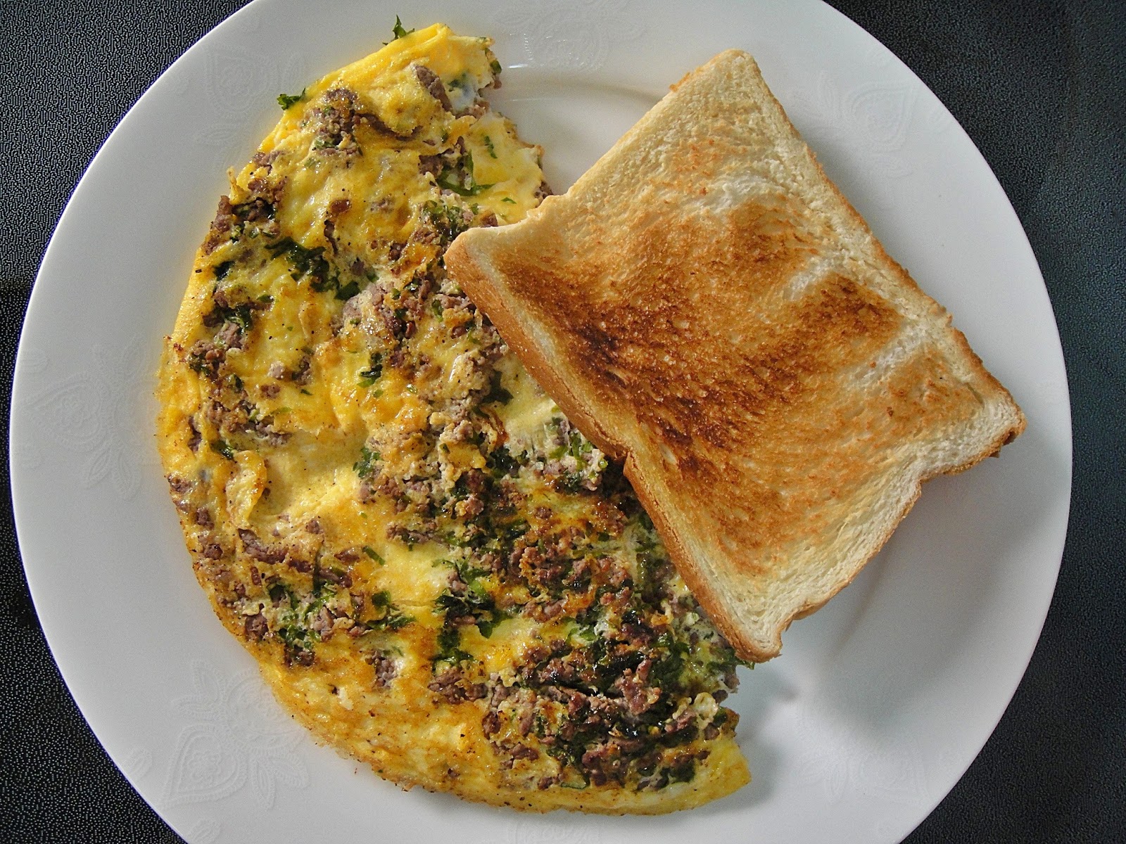 Maryam's Culinary Wonders: 350. Iraqi Meat Omelette