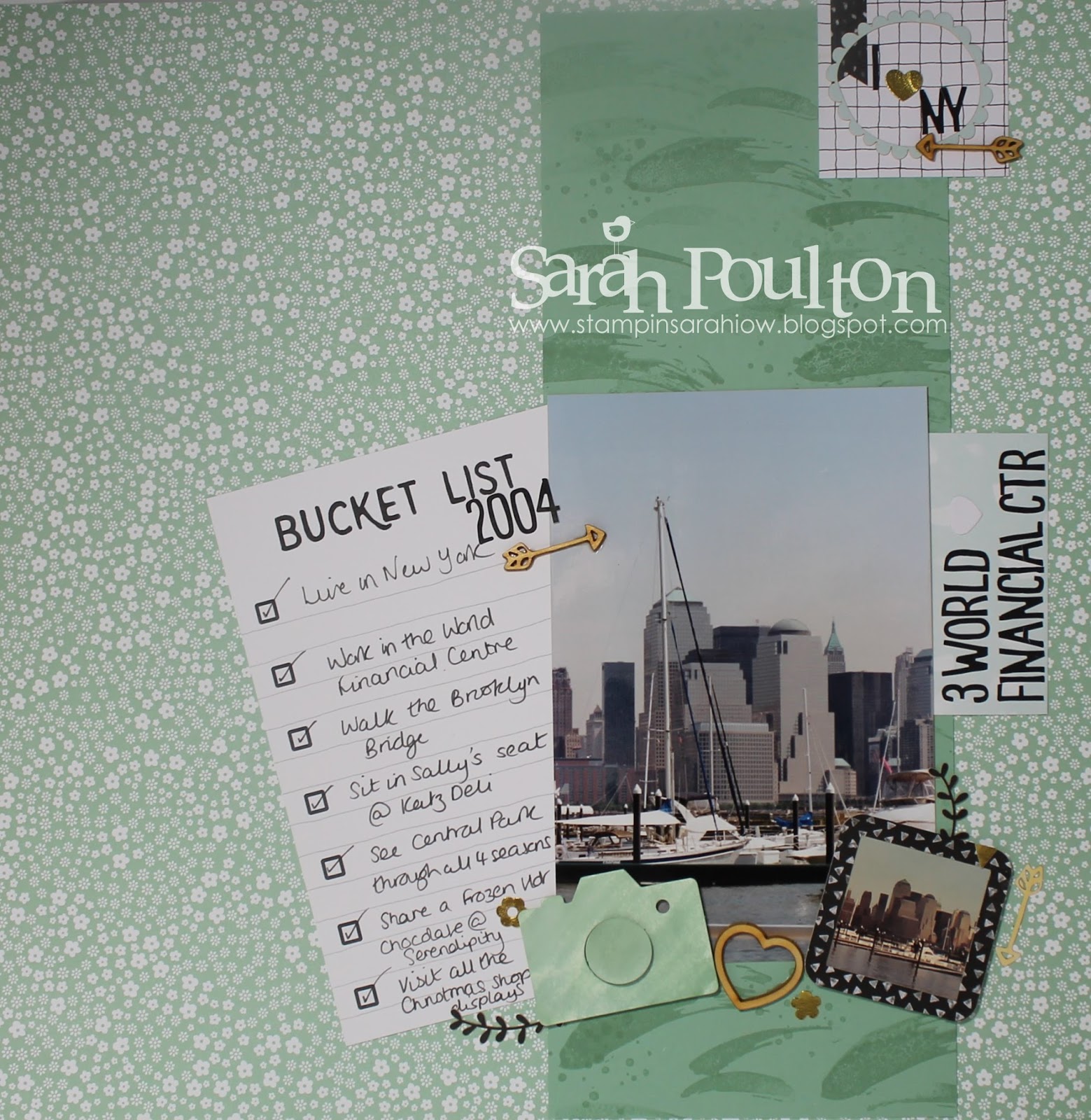 Stampin' Sarah!: A New York Bucket List Scrapbook Page from Stampin' Up ...