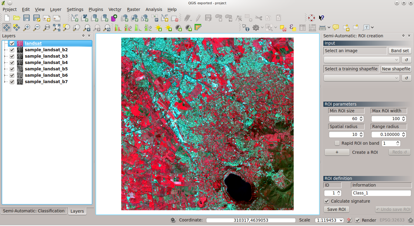 From Gis To Remote Sensing Supervised Classification Using The Semi Automatic Classification