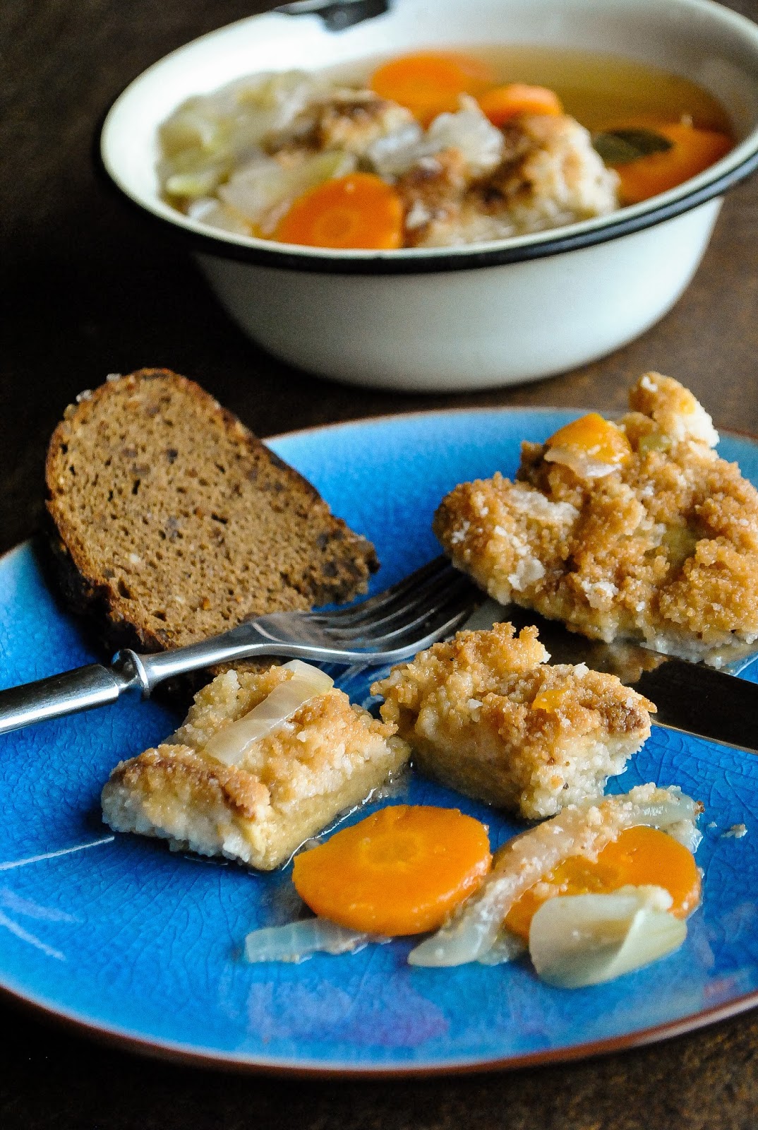 Breaded and marinated seitan (an old-school party dish) |VeganSandra