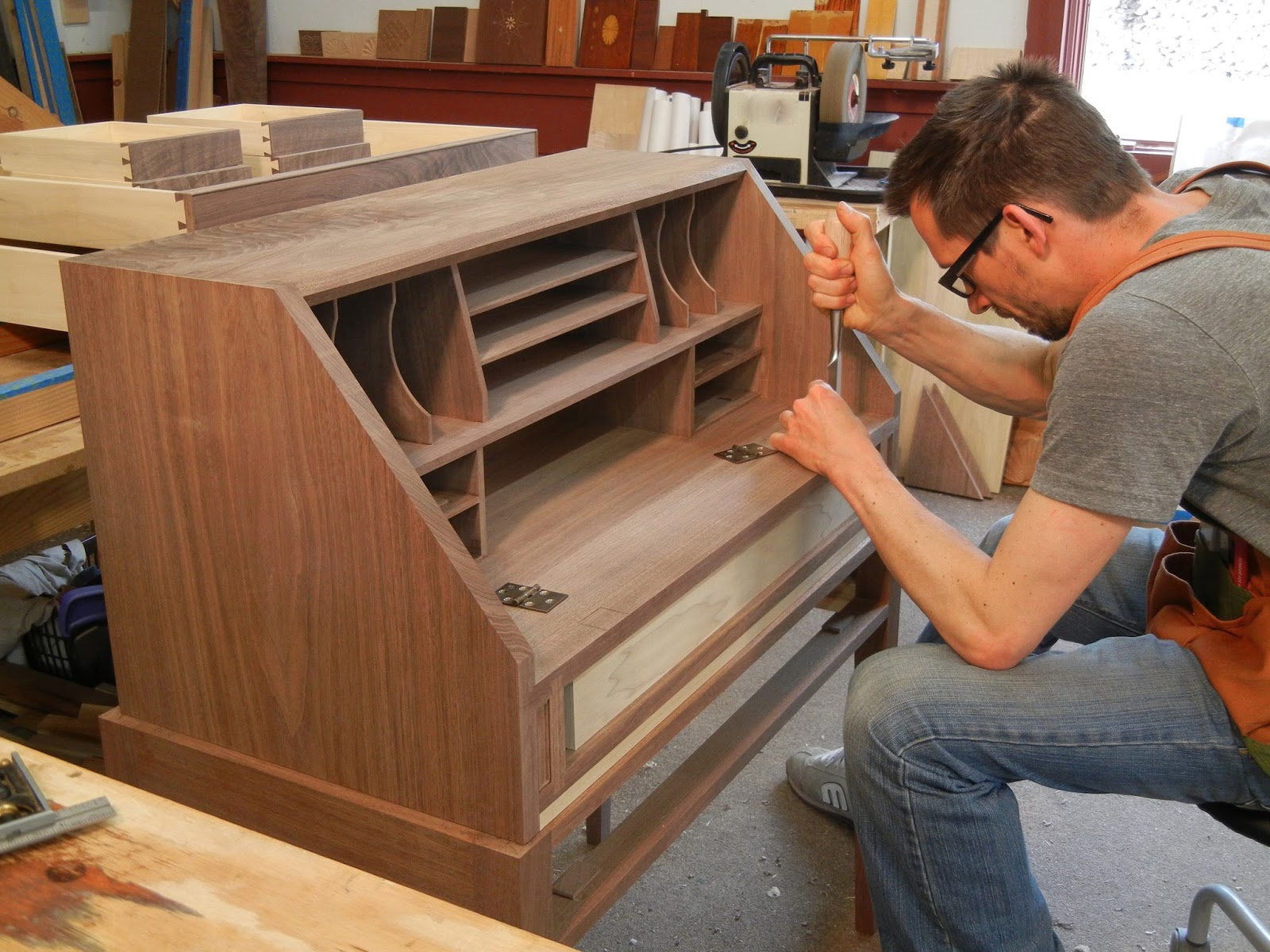 Doucette and Wolfe Fine Furniture Makers: Slant Front Desk