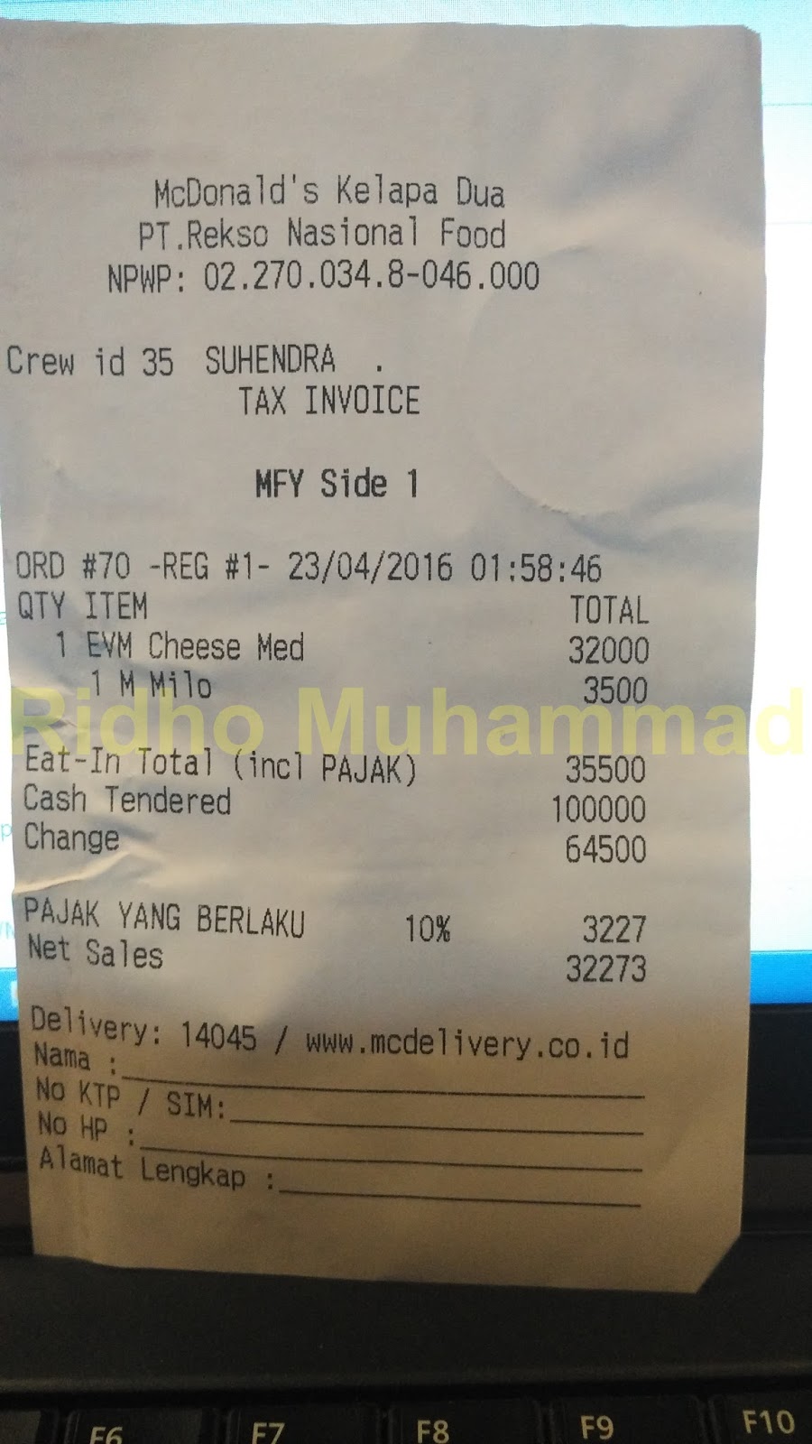 #ERPT07F UTS Analisa Transaksi/struk/nota/bon | Songoku UPERP7 Online ...