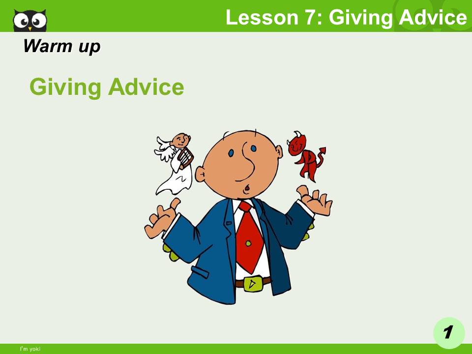 YOKITALK: Unit 8_Lesson 7 Giving Advice
