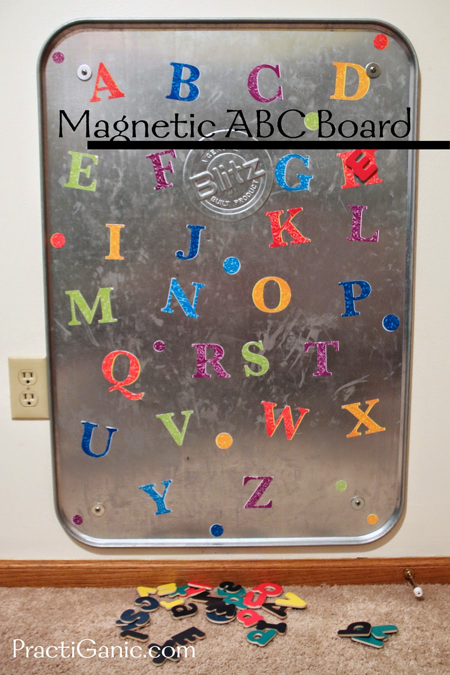DIY Magnetic ABC Board | PractiGanic: Vegetarian Recipes and Organic Living