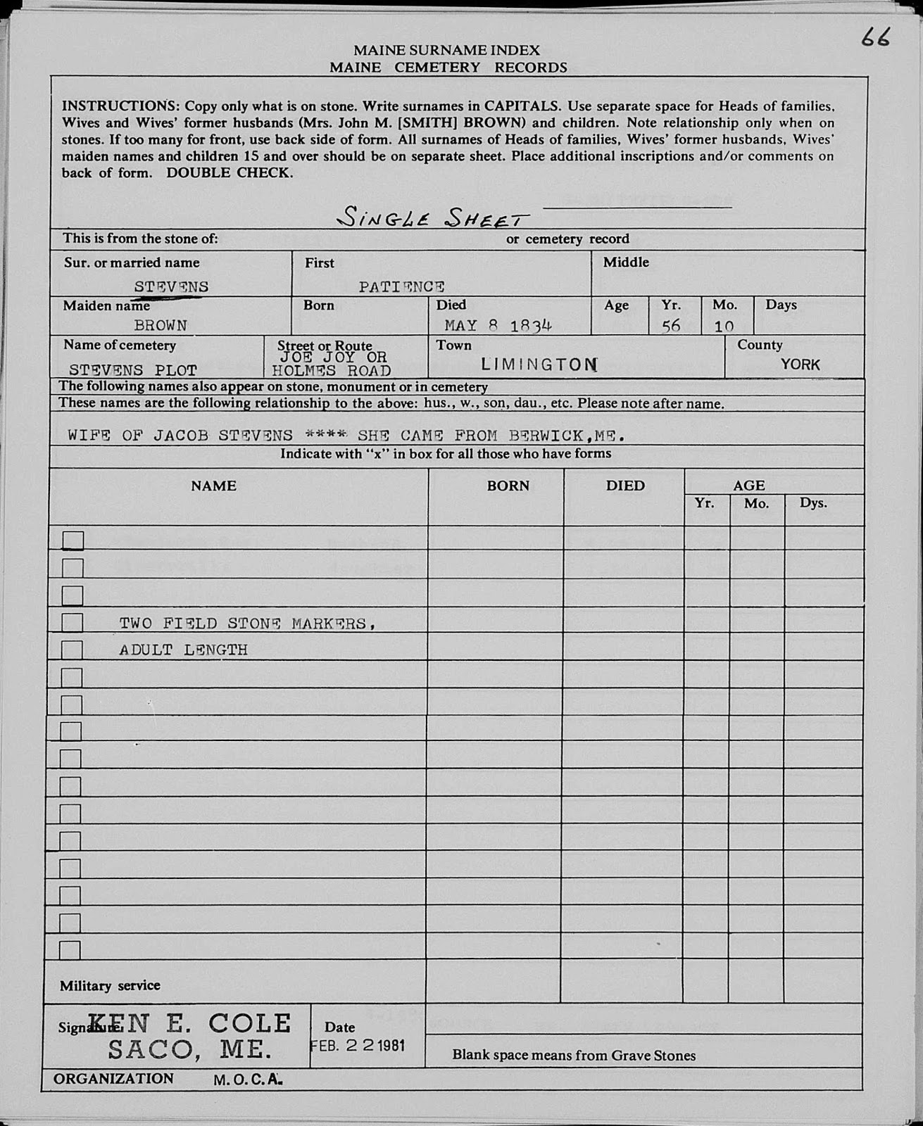 Digging Down East: My 64 ~ Researching My 4th Great Grandparents ...