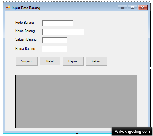 Program Input Data Sederhana Dengan Menggunakan VB.net dan Maria DB
