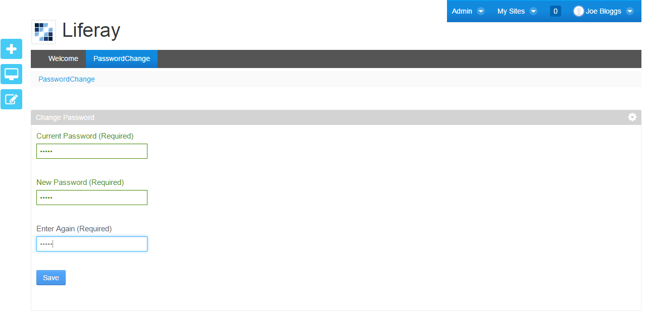 Change Liferay User Account Password Example 1 ~ Getting into Liferay