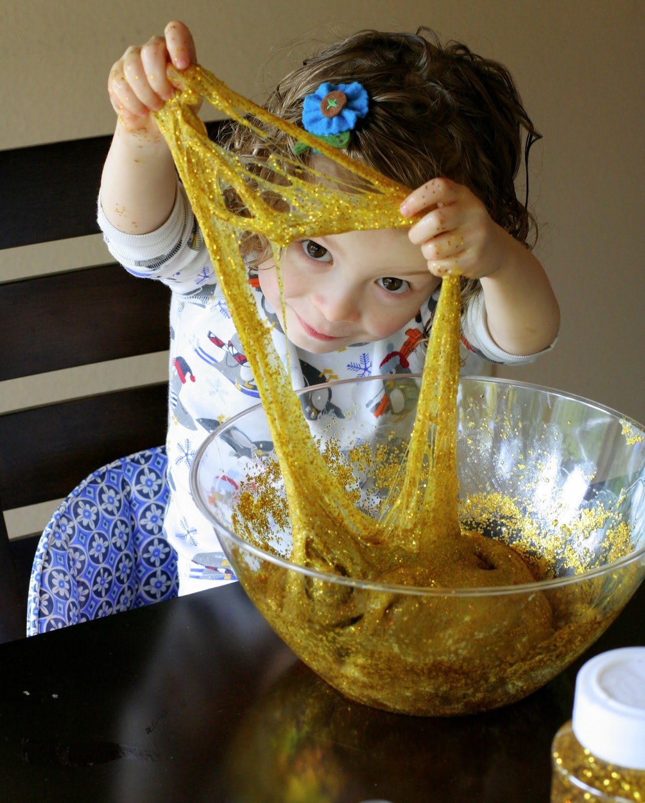 Golden Glitter Slime