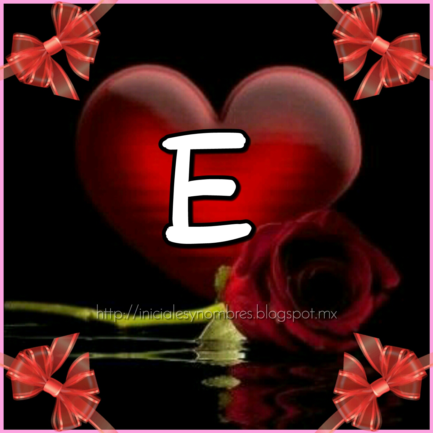 INICIALES Y NOMBRES PARA TI: INICIALES EN UN CORAZON