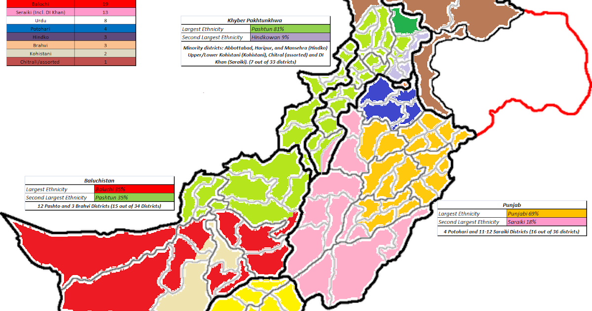 TIGER KHAN: Ethnic Map of Pakistan
