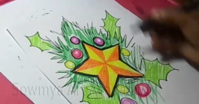 KIDS CARTOON DRAWINGS: How to Draw Christmas Star Drawing step by step