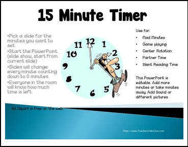 The Best of Teacher Entrepreneurs: FREE MISC. LESSON - “15 Minute Timer”