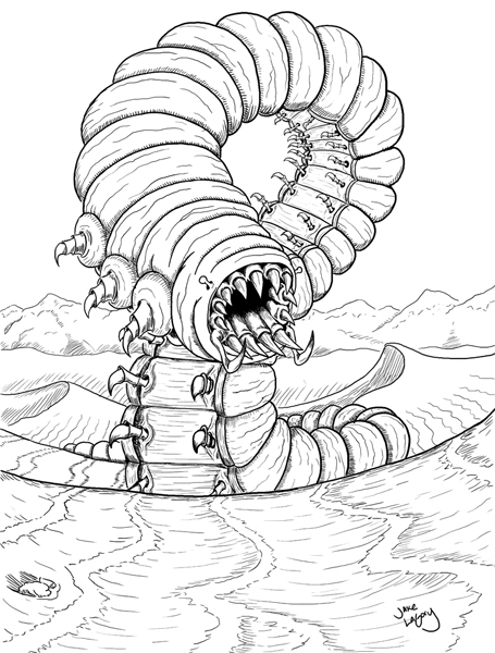 Tremors Graboid Coloring Page Coloring Pages