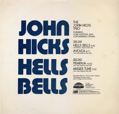 Freedom Records Jazz: John Hicks - Hells Bells (1978, Strata-East)