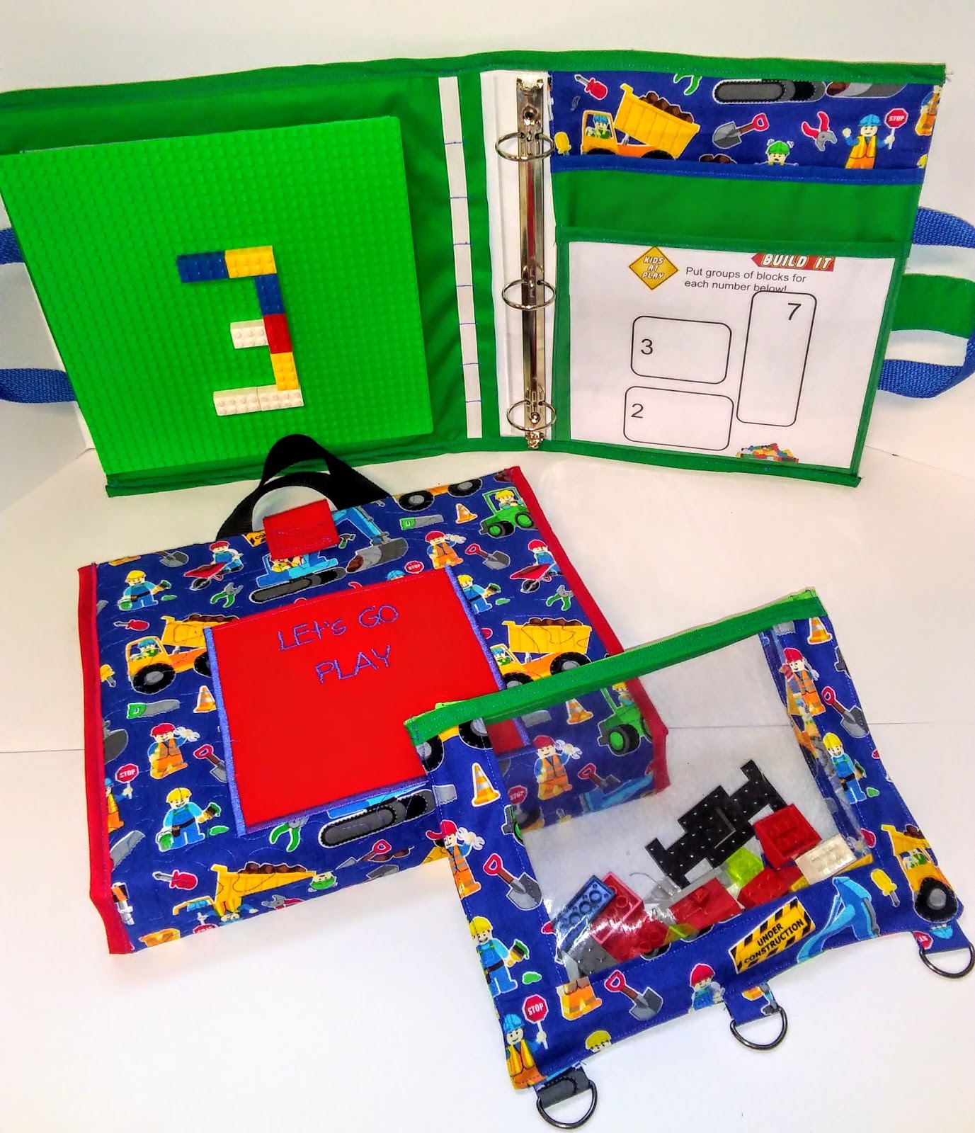 Lego Binder Bag Carrier - Entertaining Kid's travel toy with FREE pouch ...