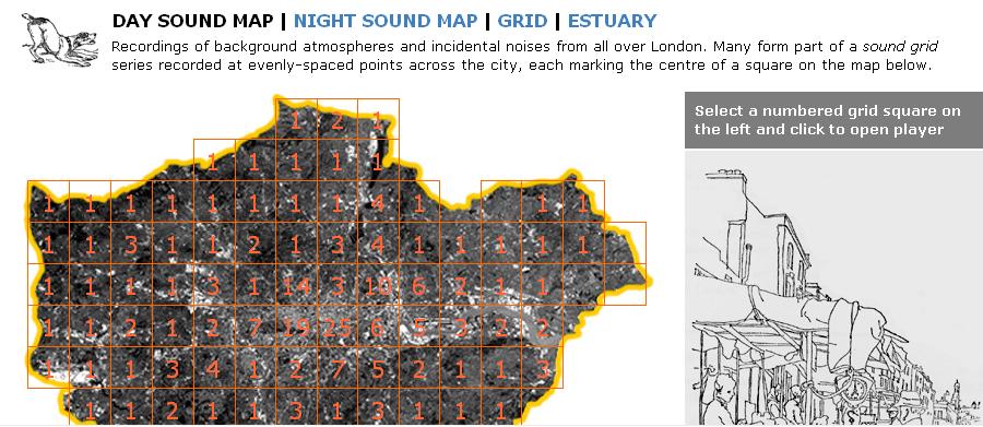 Interactivity as a Sensory Experience: The geographical sound map: Examples