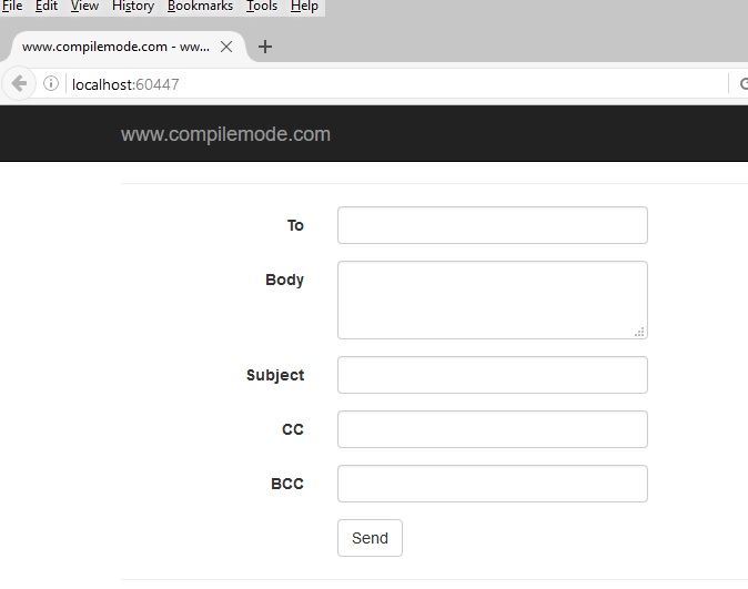 Sending Emails From Razor View In Aspnet Mvc
