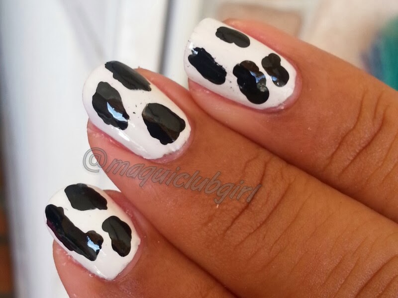 MAQUICLUB GIRL: MANICURA CON ESTAMPADO DE VACA (COW NAILS)