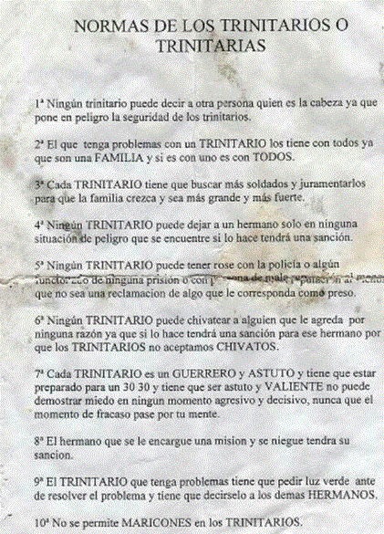 Bandas latinas: Trinitarios