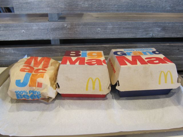 McDonald's Mac Jr., Big Mac, and Grand Mac Comparison