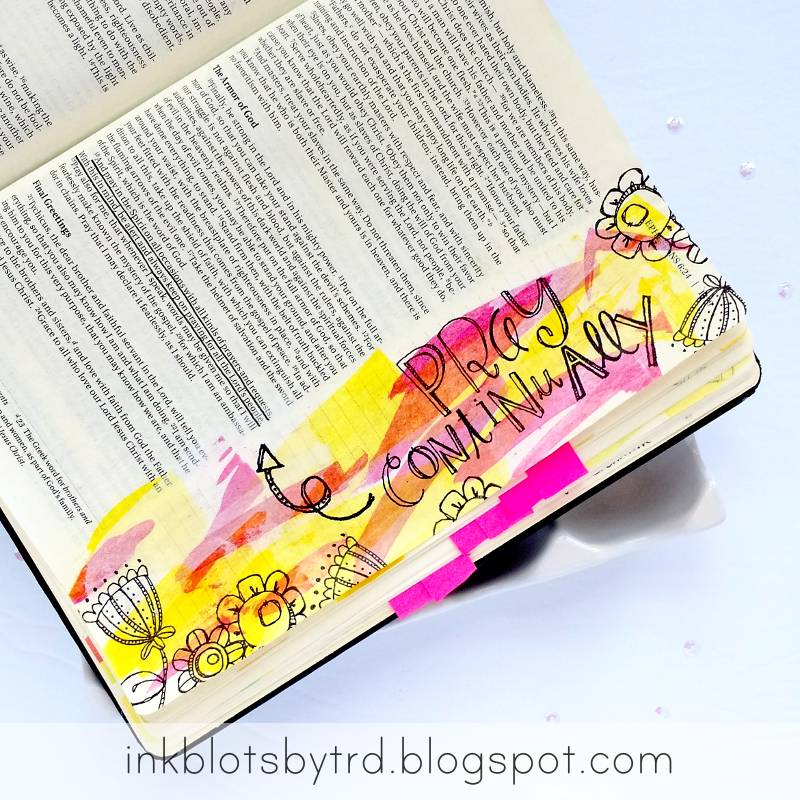 Ink Blots by TRD: Growing In Unity - Day 4: Pray Continually (Bible Art ...