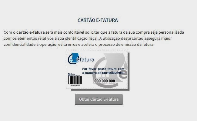 Ana Rito: Cartão de Contribuinte (e-fatura)
