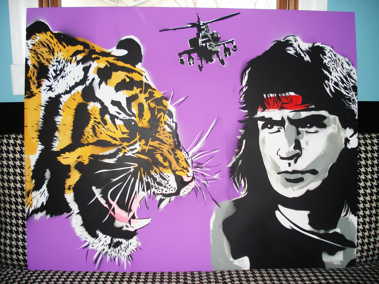 Spicolli Design: Charlie Sheen Tribune Stencil Painting