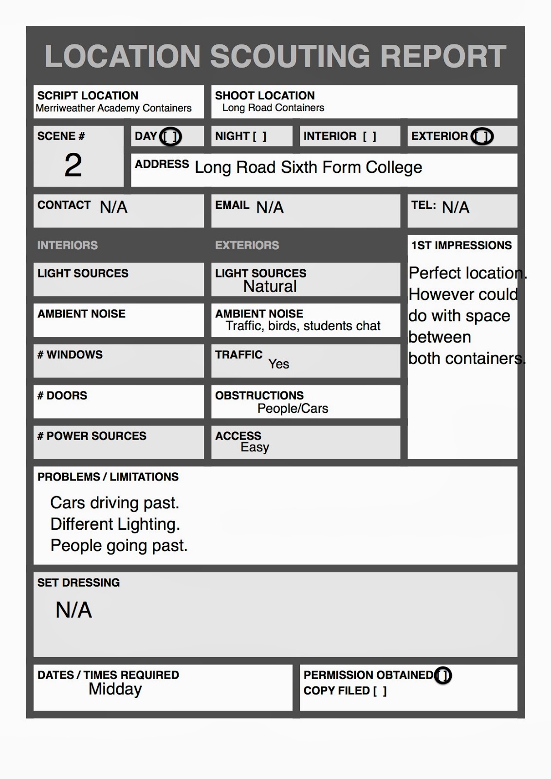 Callum's Creations: Location Recce - Part two