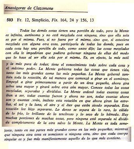 FILOSOFIA PARA LA BUENA VIDA: TEXTOS: Anaxágoras (2)