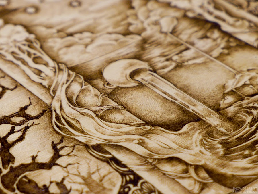 Snowdeer (Kim Sulrok): Woodburning Art (Pyrography) by Snowdeer