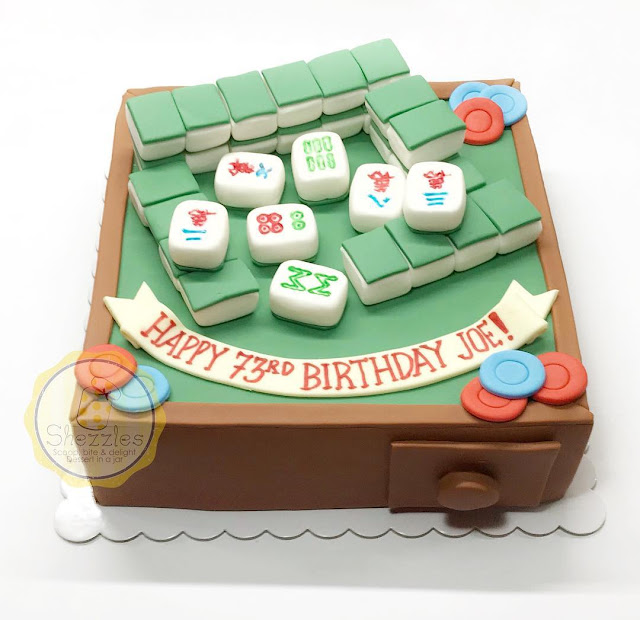 SHEZZLES | Cakes and Pastries: Mahjong Cake for Joe's 73rd Birthday