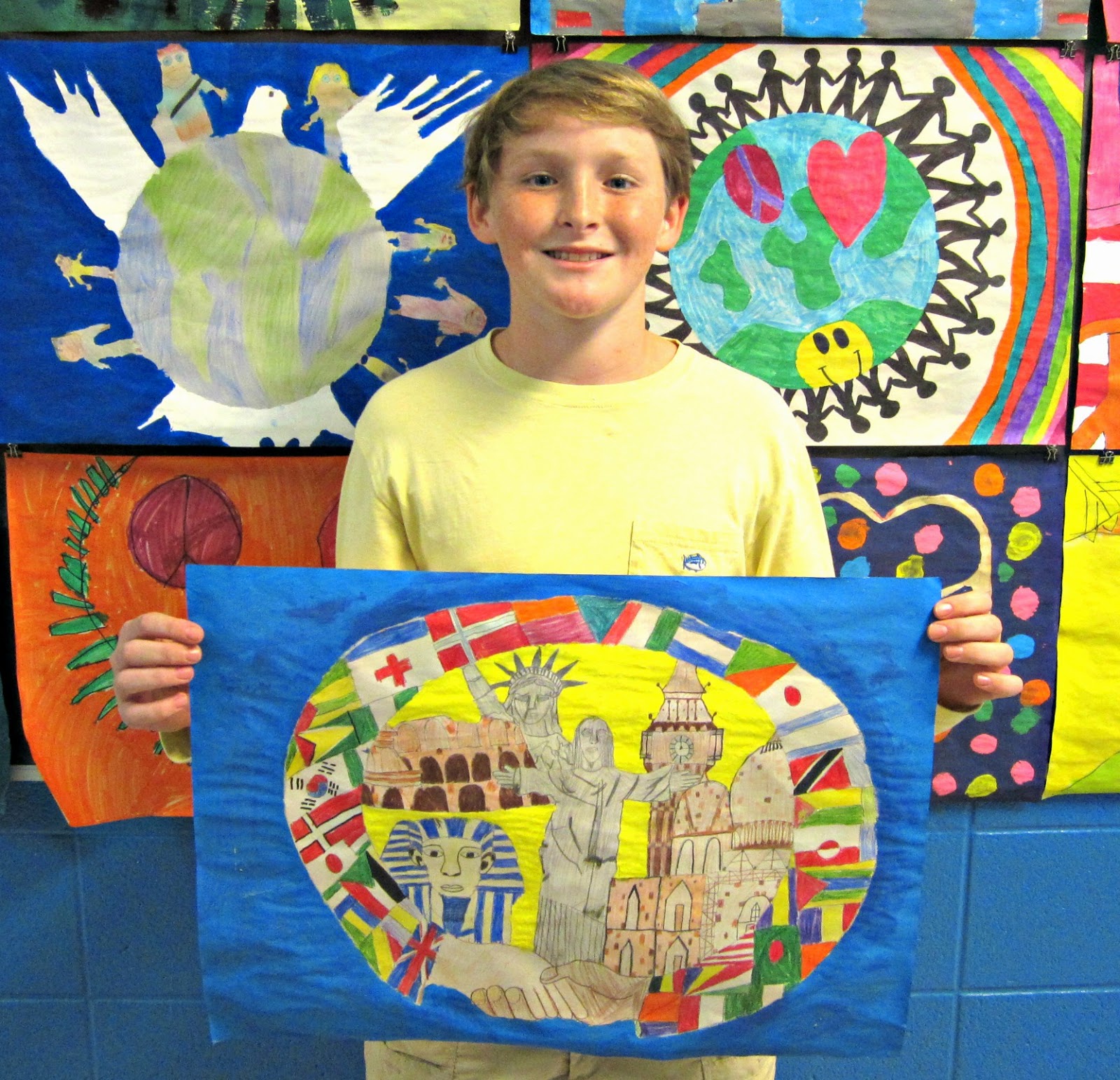 GSMS Art Class: Peace Poster Winners