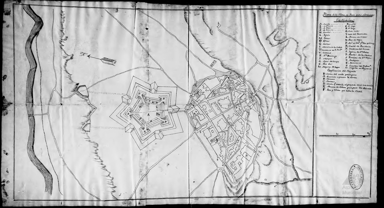 PLANOS Y MAPAS DE ARAGON: 1??? | JACA Y SUS ALREDEDORES