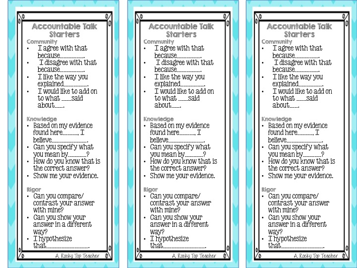 A Rocky Top Teacher: Accountable Talk