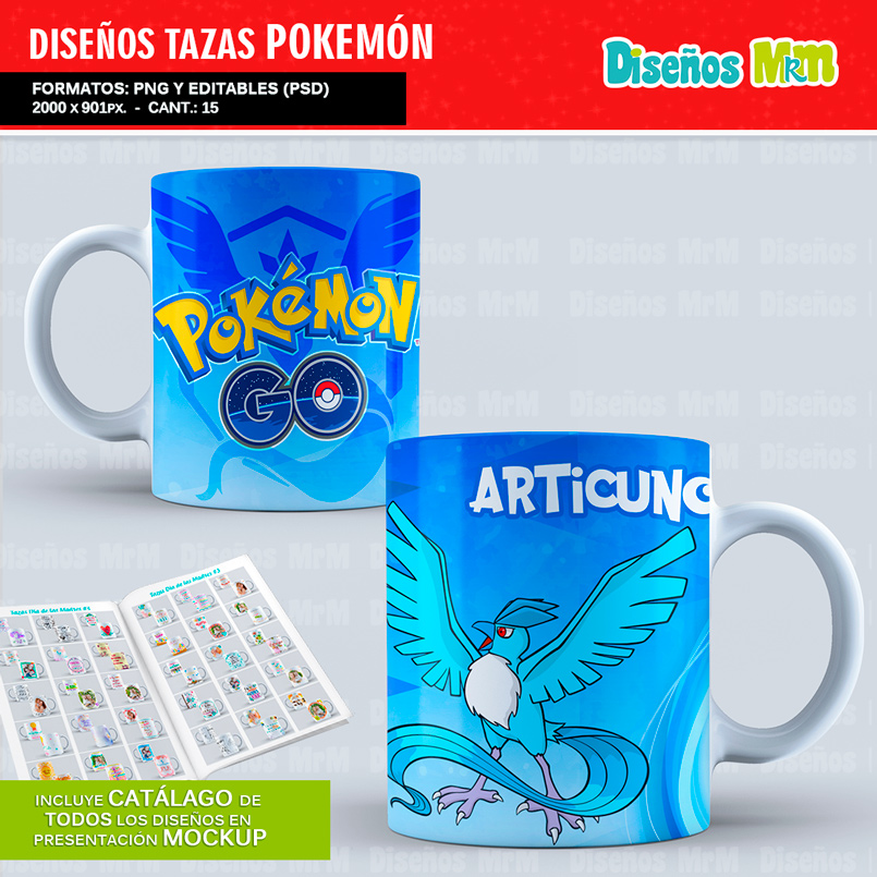 DISEÑOS POKEMON PARA SUBLIMAR MUGS