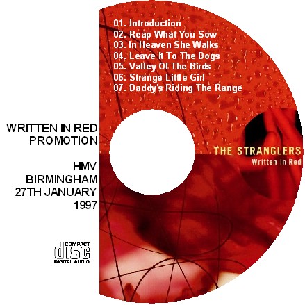 Aural Sculptors - The Stranglers Live: Written In Red Promotional Store ...