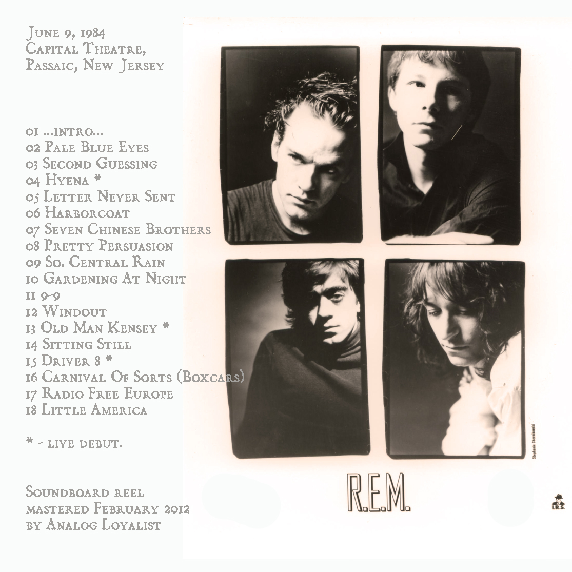 100 greatest bootlegs: #57 REM - Passaic, NJ. June 9, 1984 (Flac)