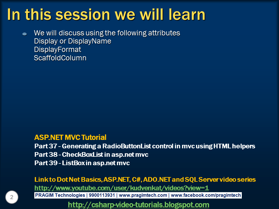 Sql Server Net And C Video Tutorial Part 40 Display Name Display Format Scaffold Column