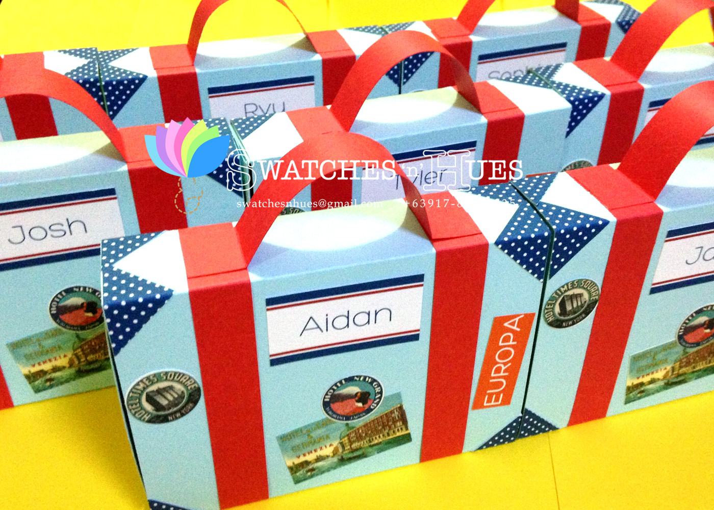 Swatches & Hues : Handmade with TLC: Vintage airplane theme suitcase ...