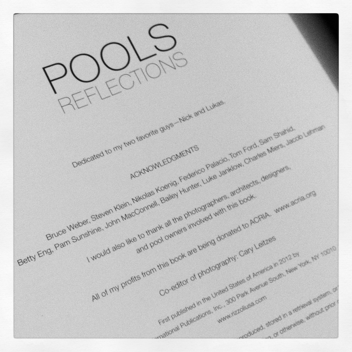 IT'S A MARATHON: Pools: Reflections by Kelly Klein