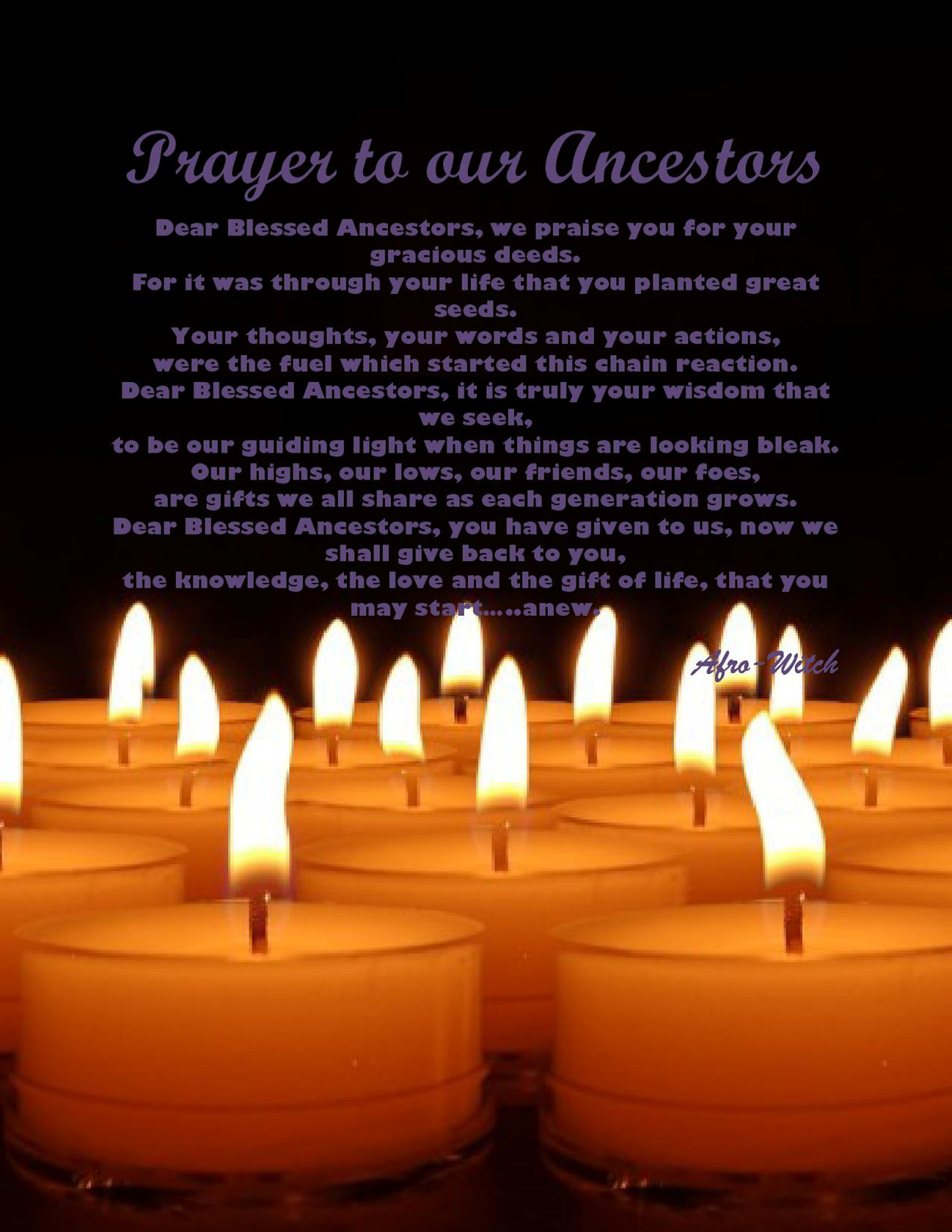 THE AFRO-WITCH: Prayer to Our Ancestors