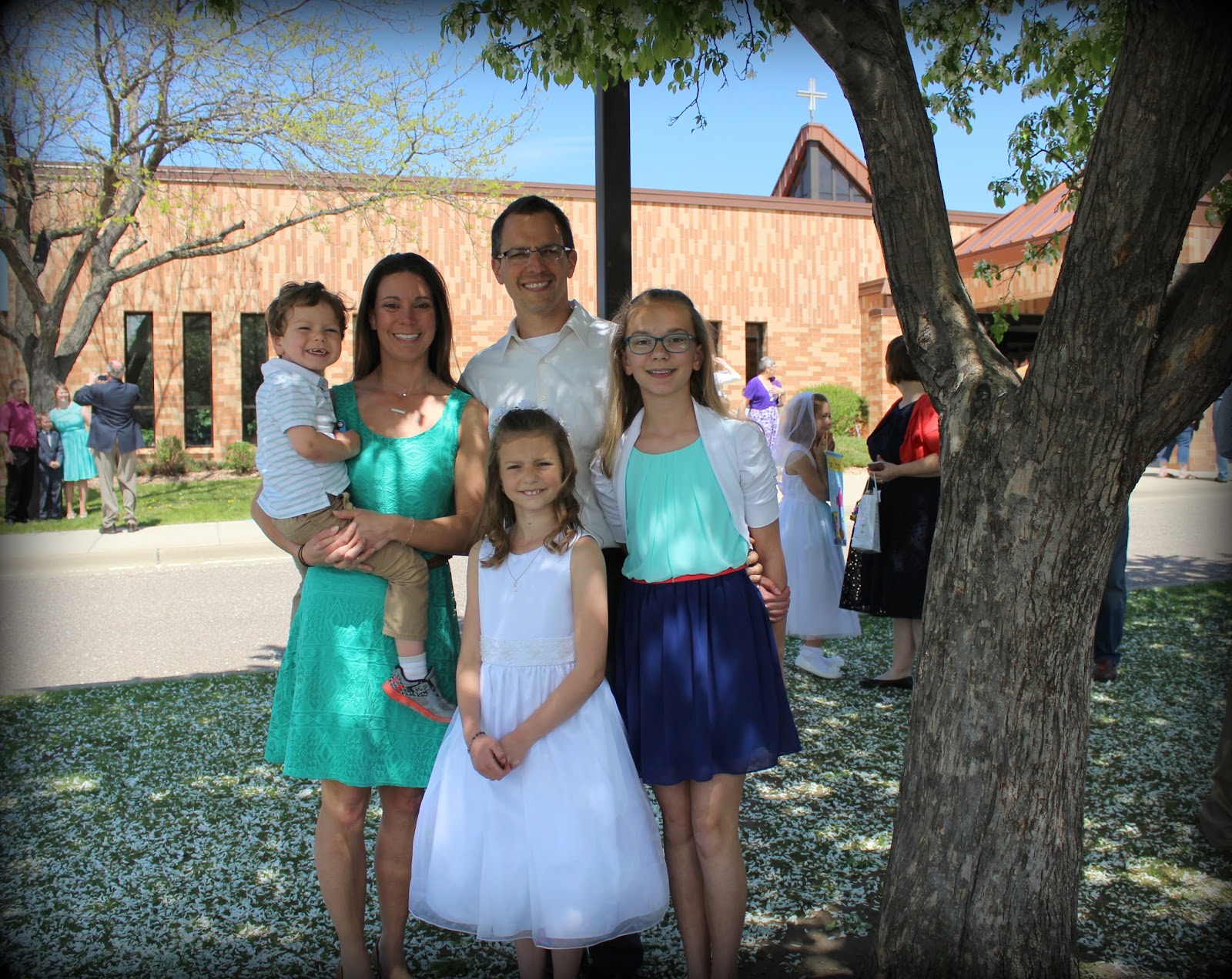 two daughters, one son: First Communion-Sidney style