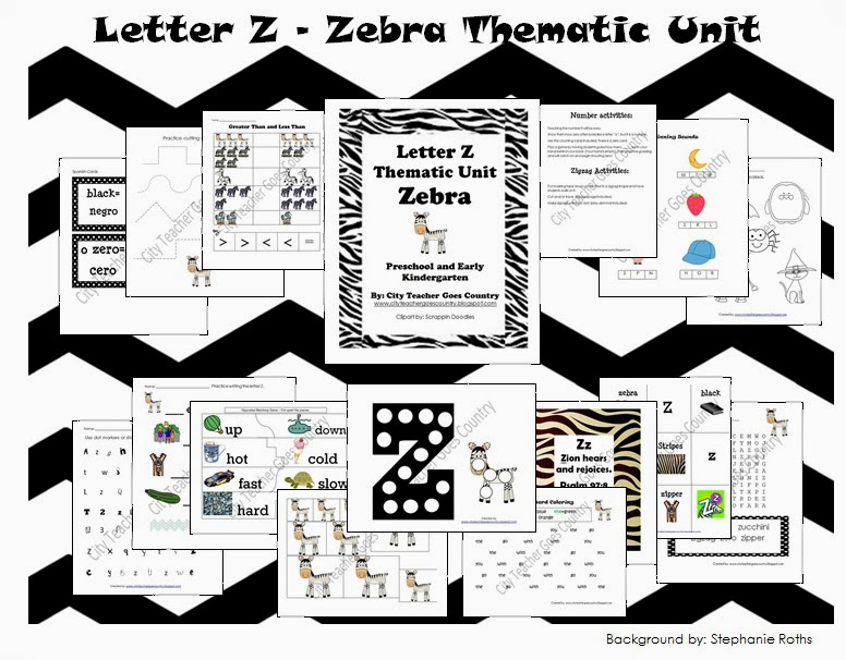 City Teacher Goes Country: Letter Z - Zebra