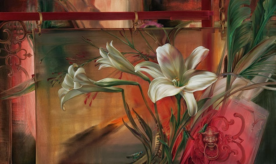 29 Gambar Lukisan Bunga - Seni Rupa