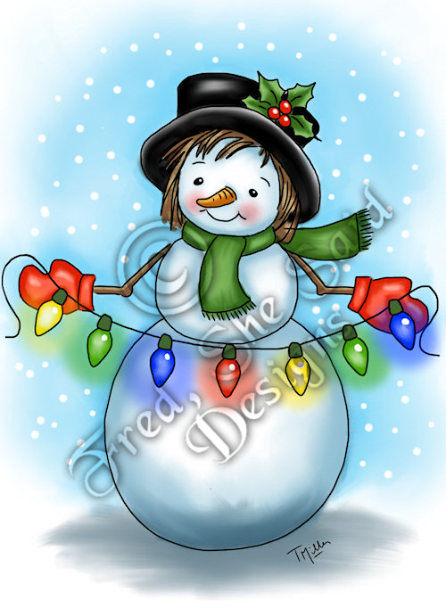 Fred, She Said Designs .... The Store: Snow Lady - Light Up Your Holidays