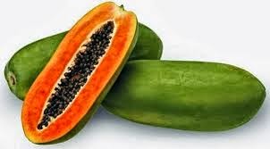 bibit pepaya california ipb: buah pepaya california matang kulit hijau
