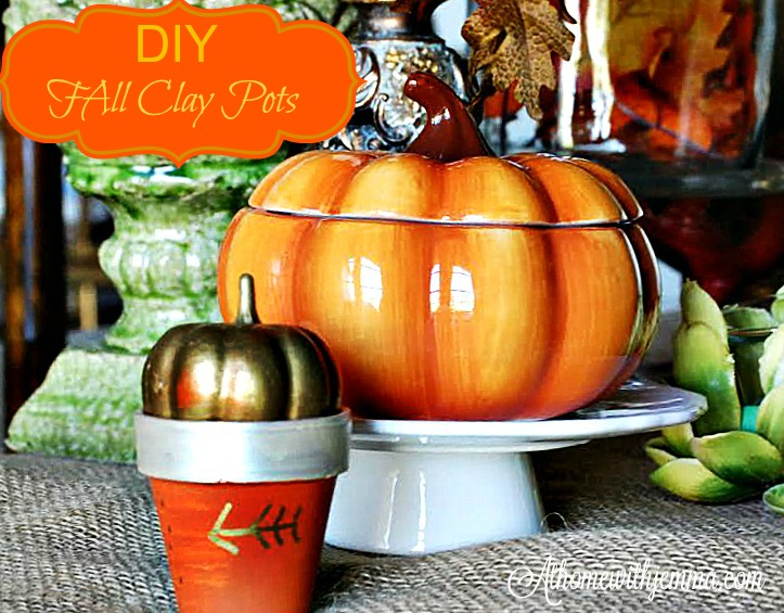 DIY Fall Clay Pot - At Home with Jemma