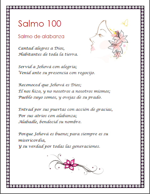 Conociendo a Dios: Salmo 100
